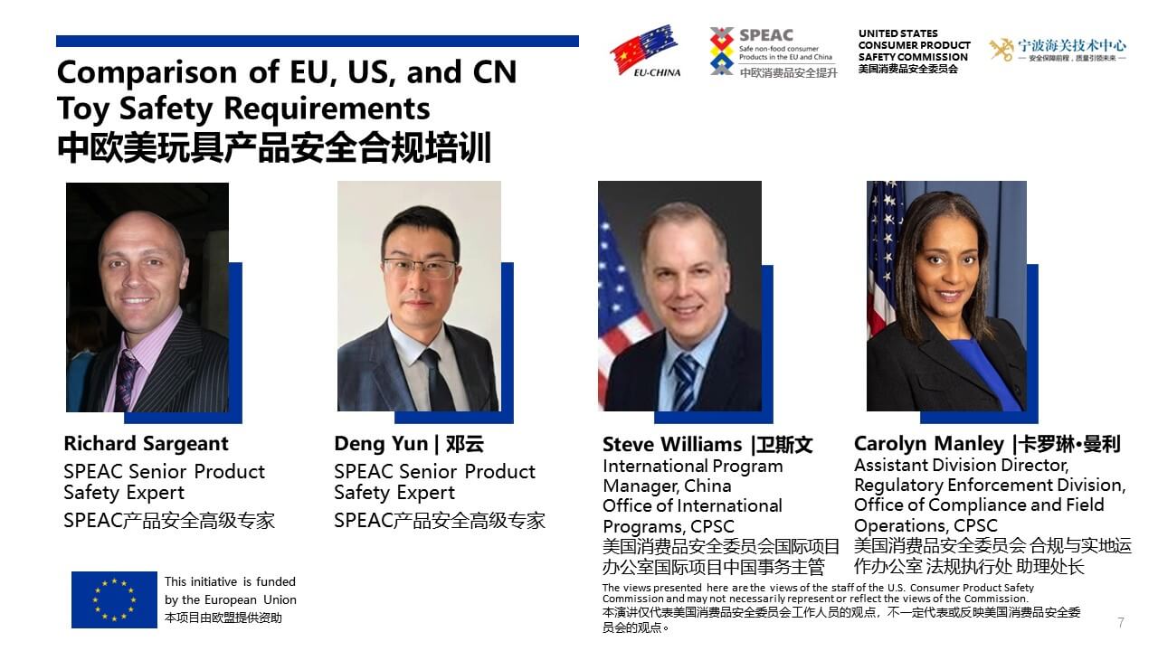 SPEAC presented comparison of toy product safety requirements in the EU ...